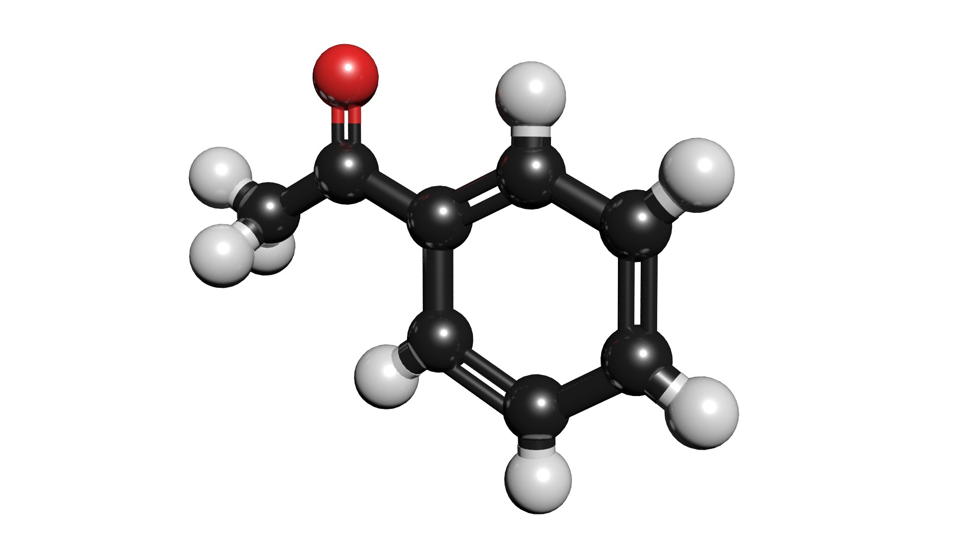 3D C8h8o Molecule Acetophenone - TurboSquid 1420794