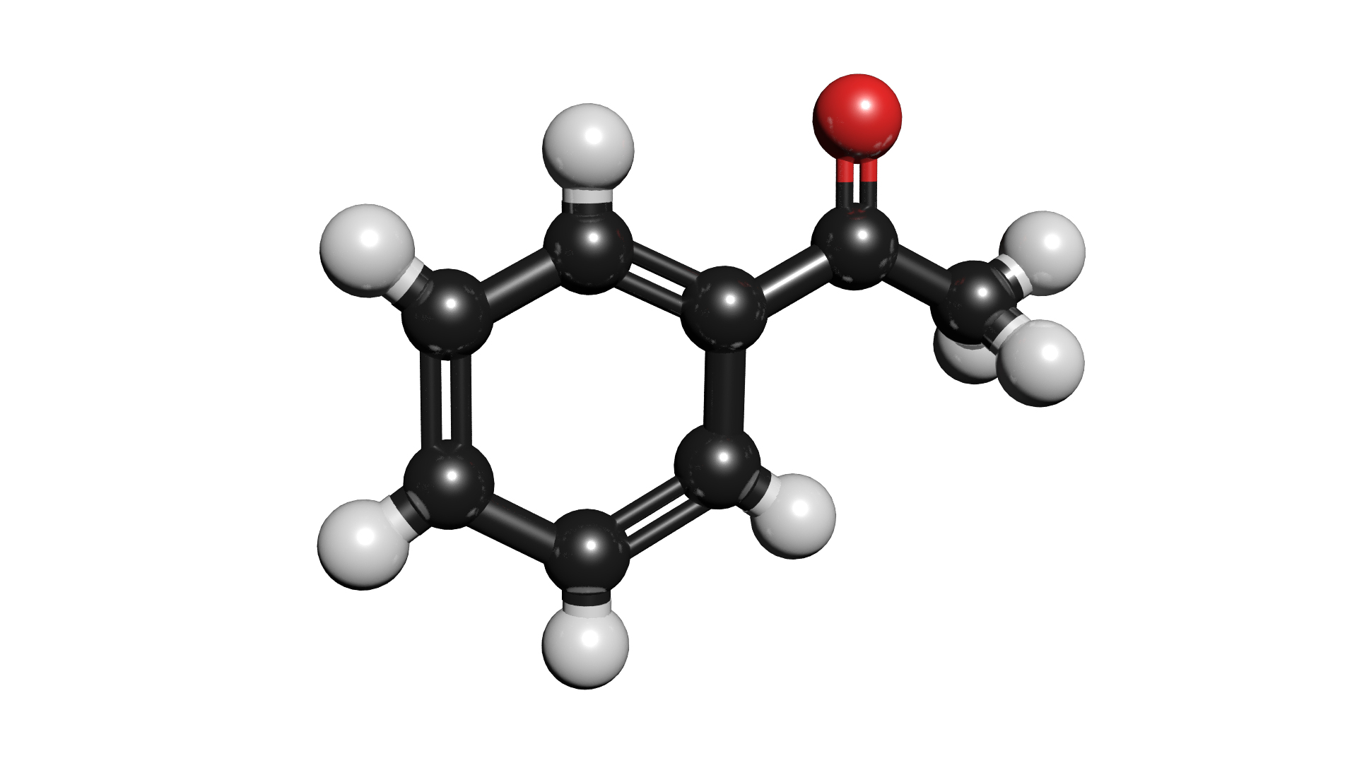 3D C8h8o Molecule Acetophenone - TurboSquid 1420794
