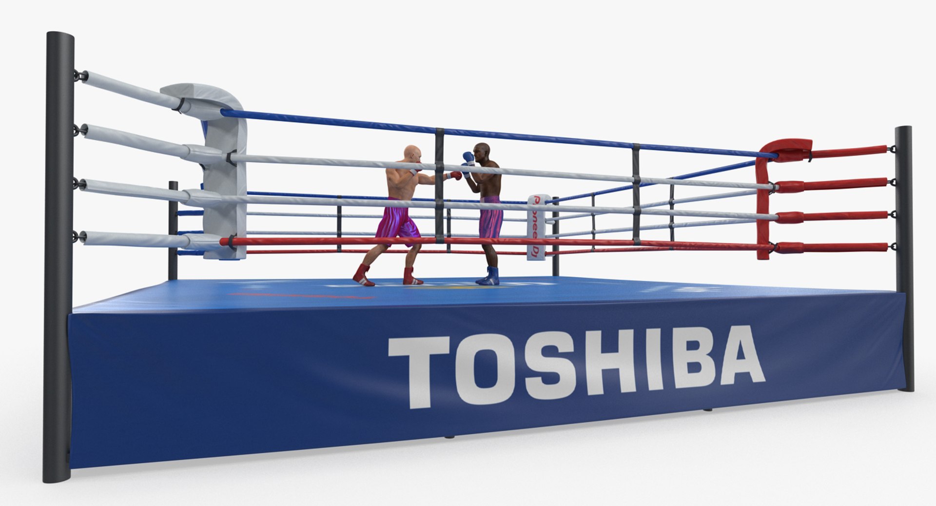 Boxers Fighting Boxing Ring 3D Model - TurboSquid 1290445