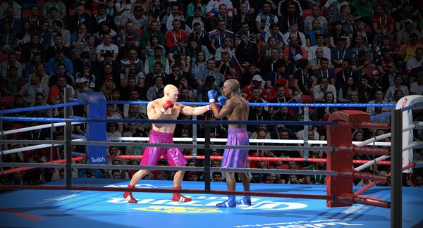 Boxers fighting boxing ring 3D model - TurboSquid 1290445