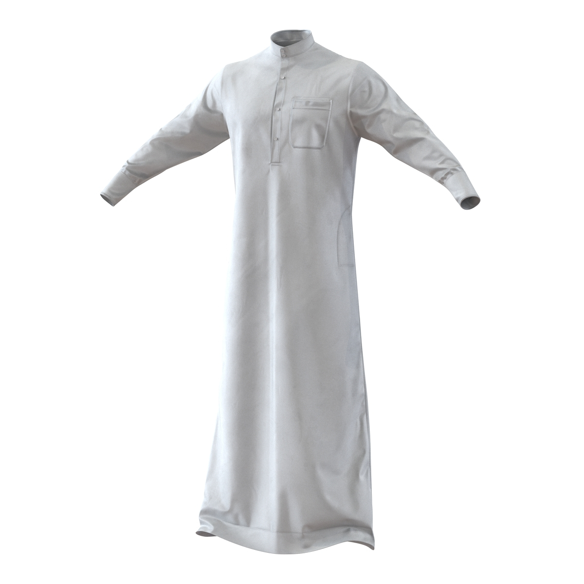 traditional arab men dress 3d model