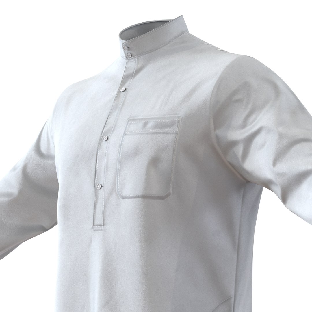 traditional arab men dress 3d model
