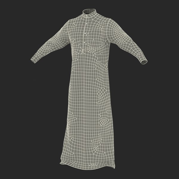 traditional arab men dress 3d model