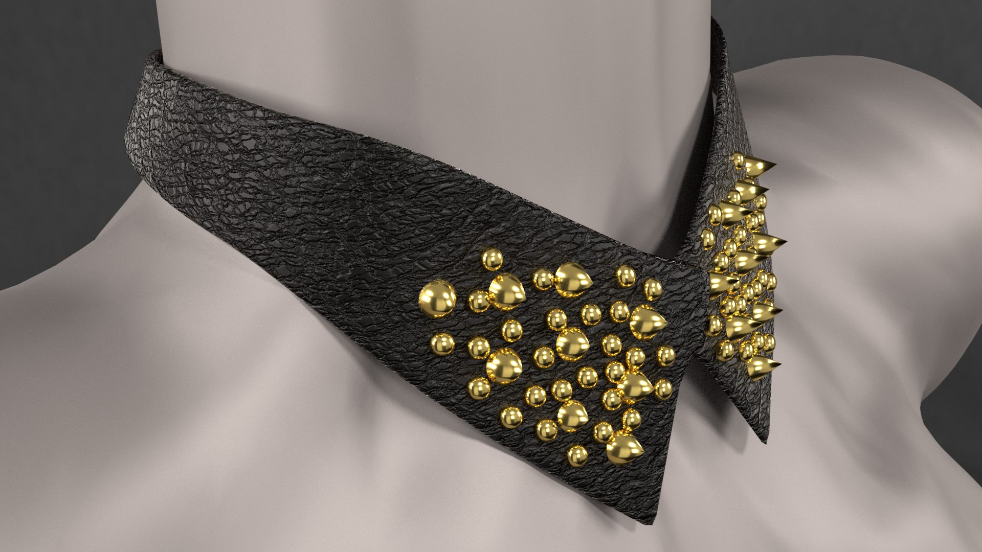 Collar Accessory W Spikes 3D Model - TurboSquid 1808444