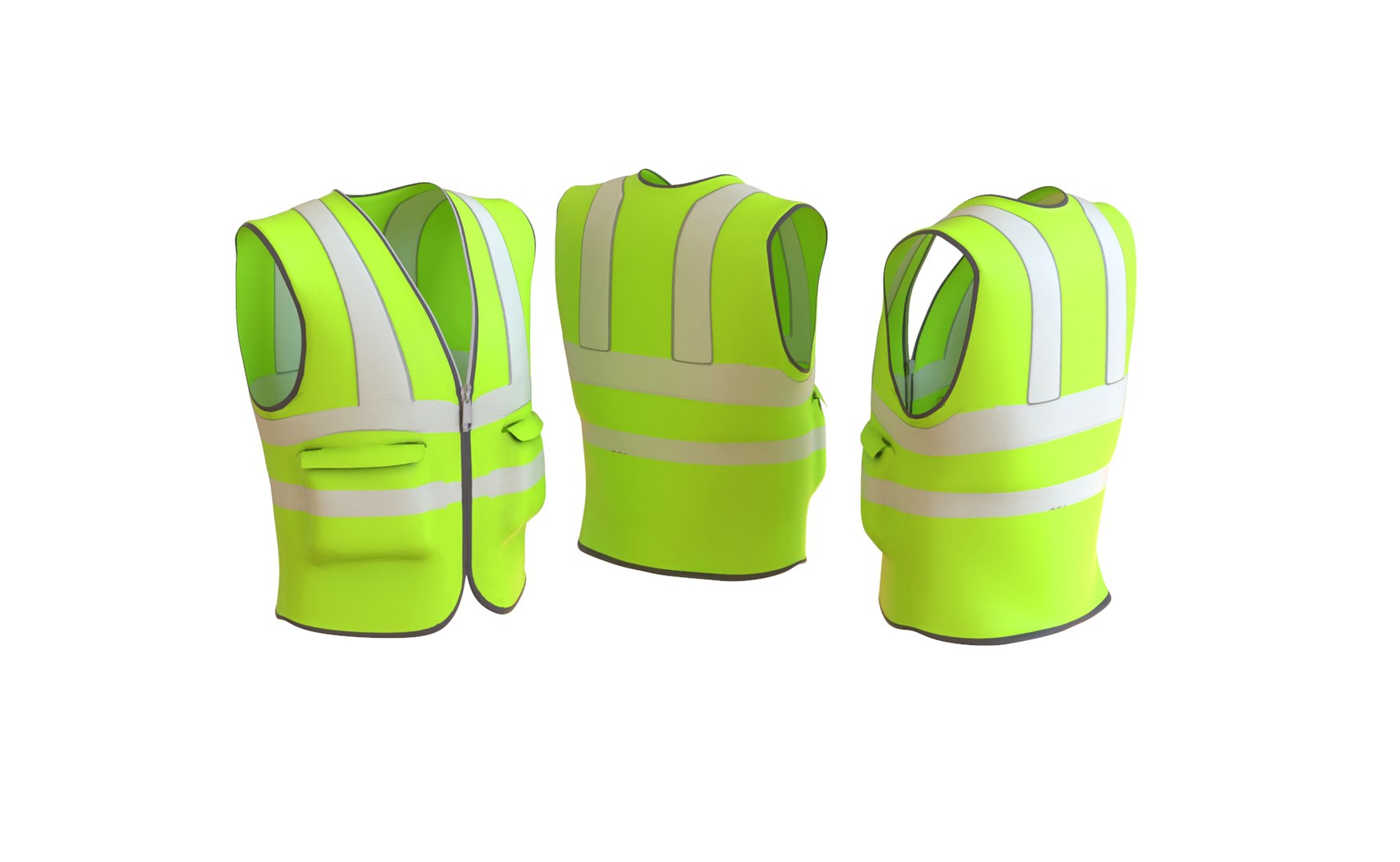 3D Realistic Worker Vest 004 Model - TurboSquid 2318919