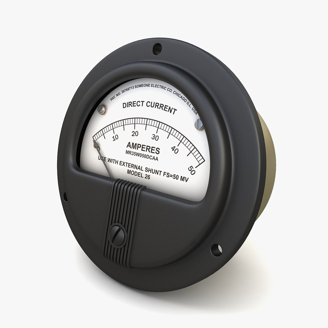 3D Vintage Dc Ammeter 16 Model - TurboSquid 1558301