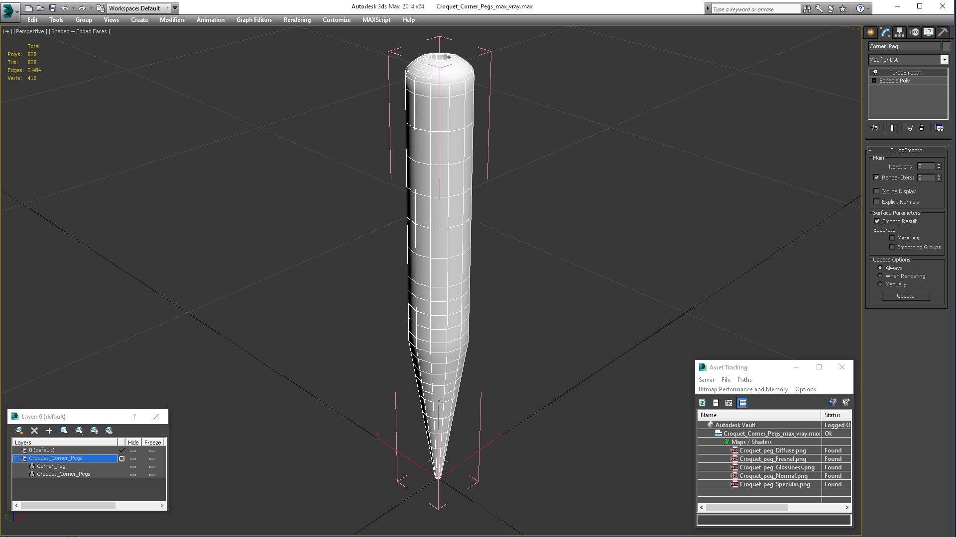Croquet Corner Pegs Model - TurboSquid 2185901
