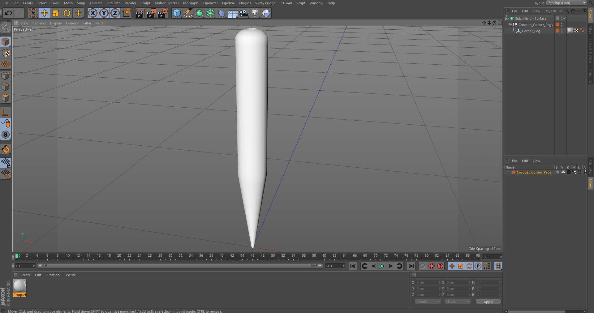 Croquet Corner Pegs Model - TurboSquid 2185901