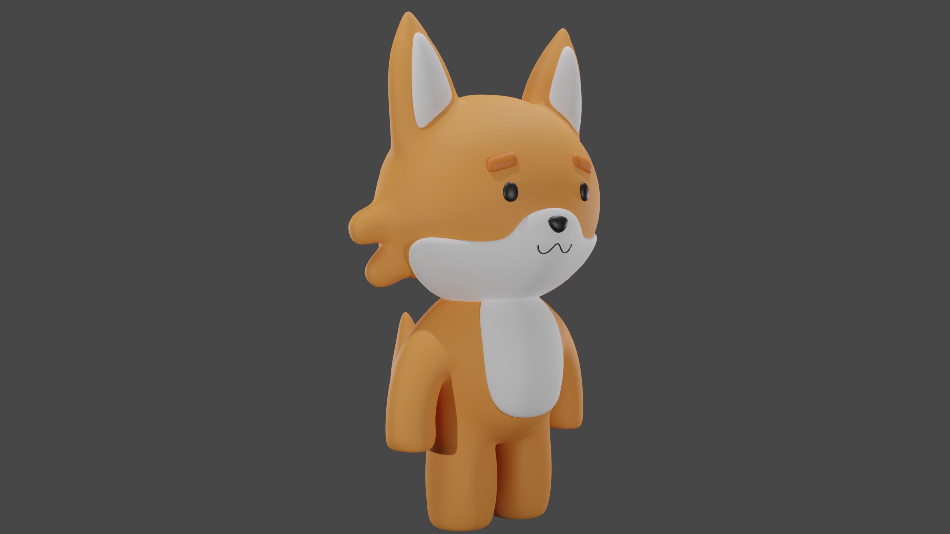 Cute Fox Model 3D - TurboSquid 2086898