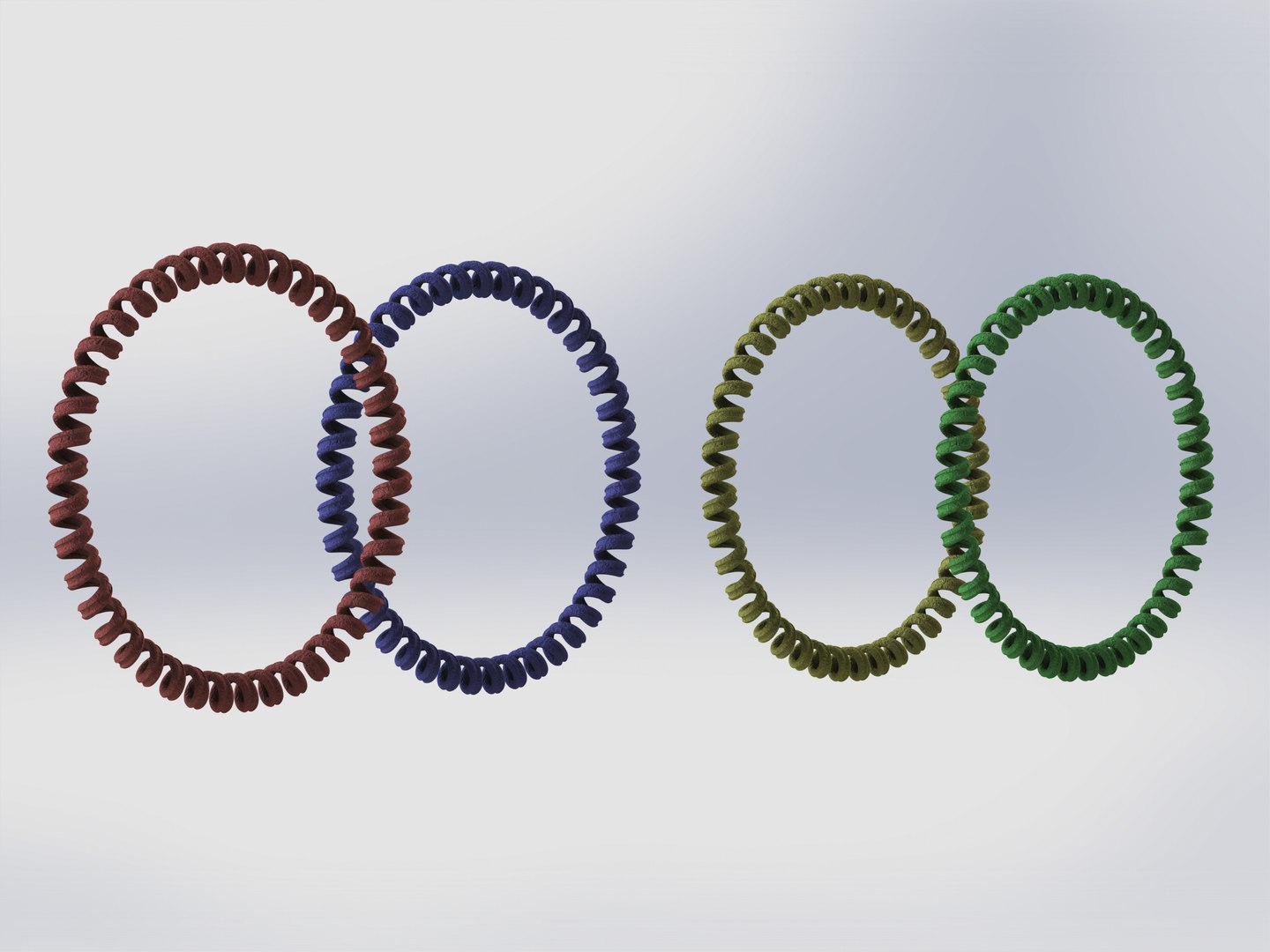 Elastic Coil Plastic Wristbands 3D model - TurboSquid 2176095