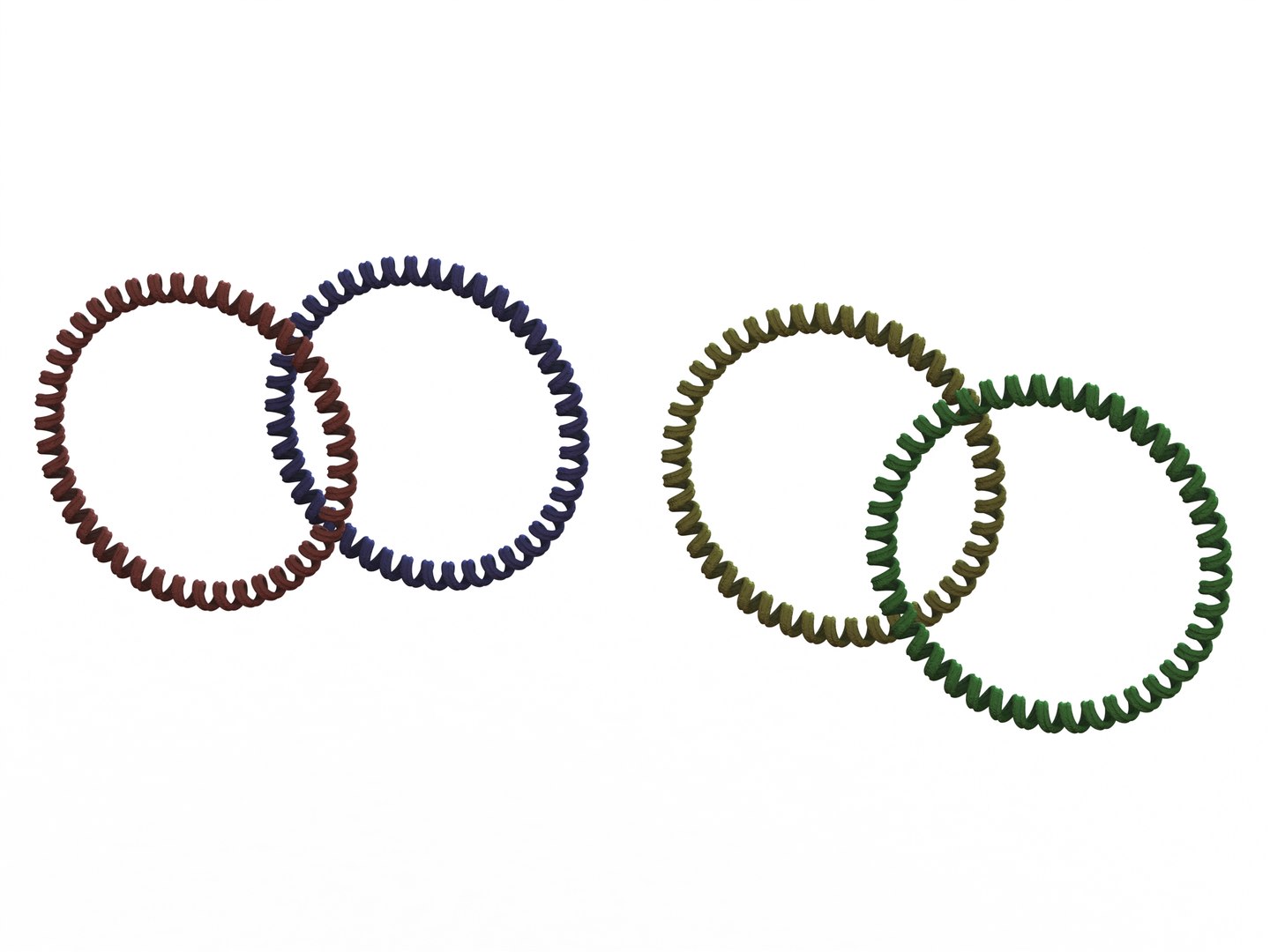 Elastic Coil Plastic Wristbands 3D Model - TurboSquid 2176095