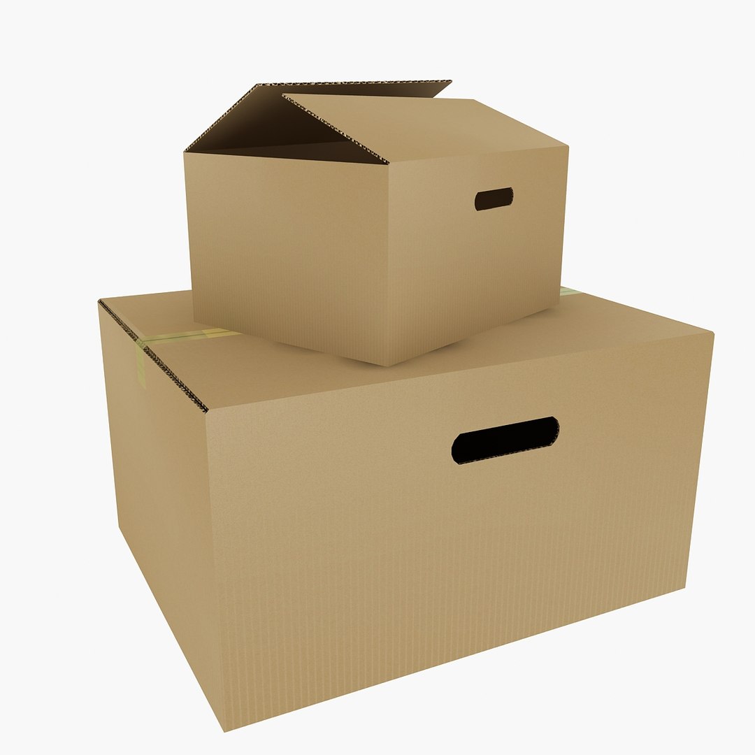 Cardboard Box 3d Model