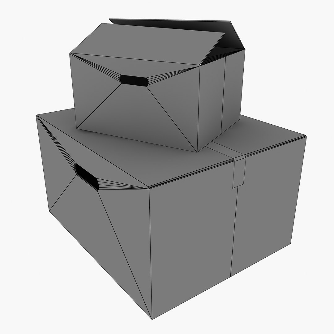 Cardboard Box 3d Model