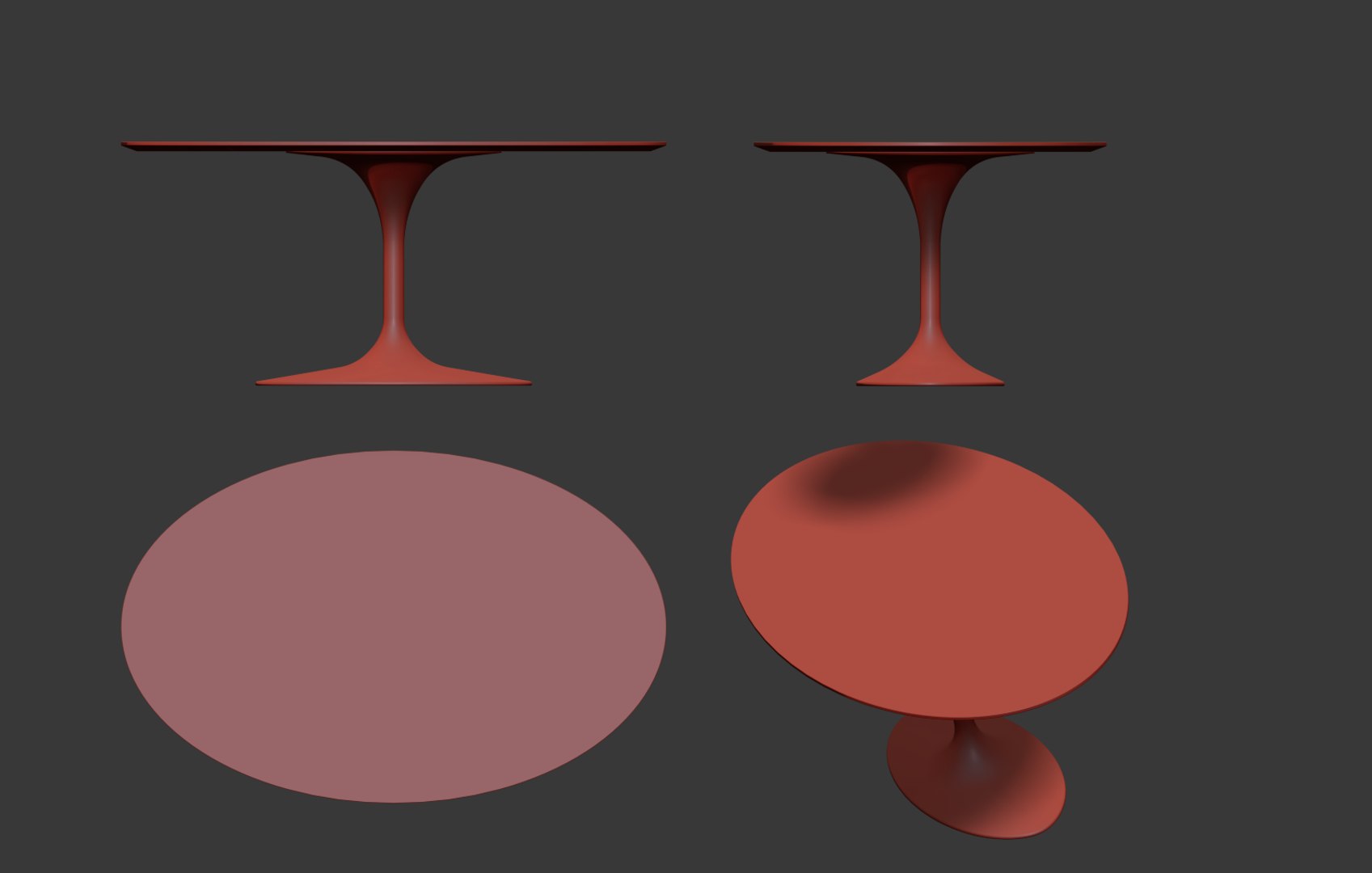 Dining Table Pearl White Model - TurboSquid 1575847