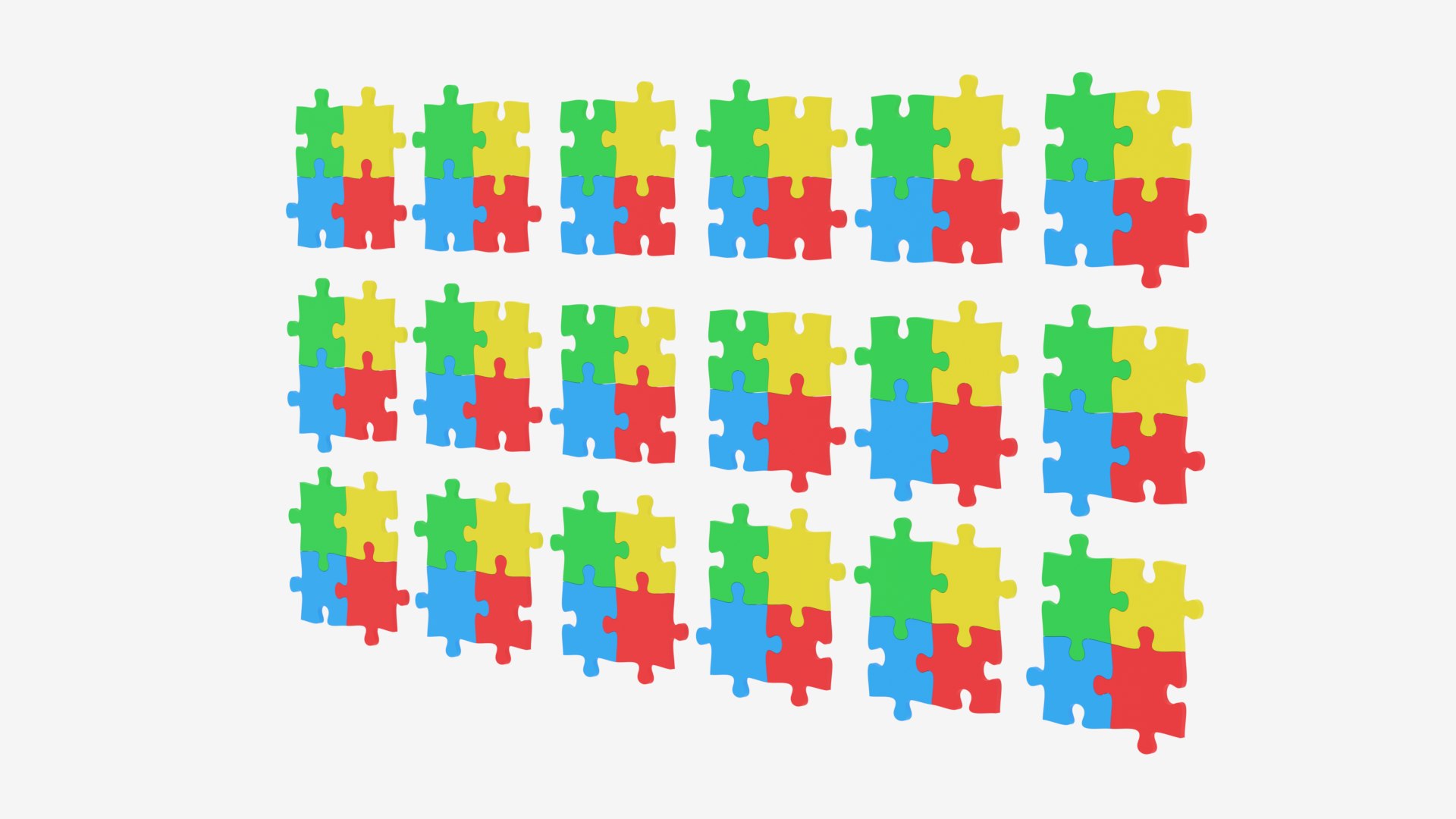 Jigsaw Puzzle Collection 3D Model - TurboSquid 1854243