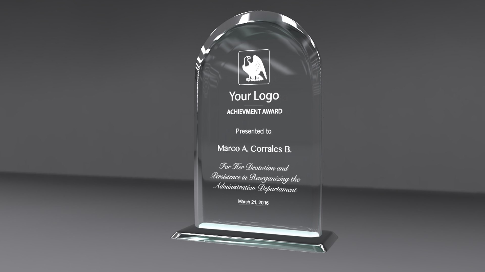 3d Award Glass