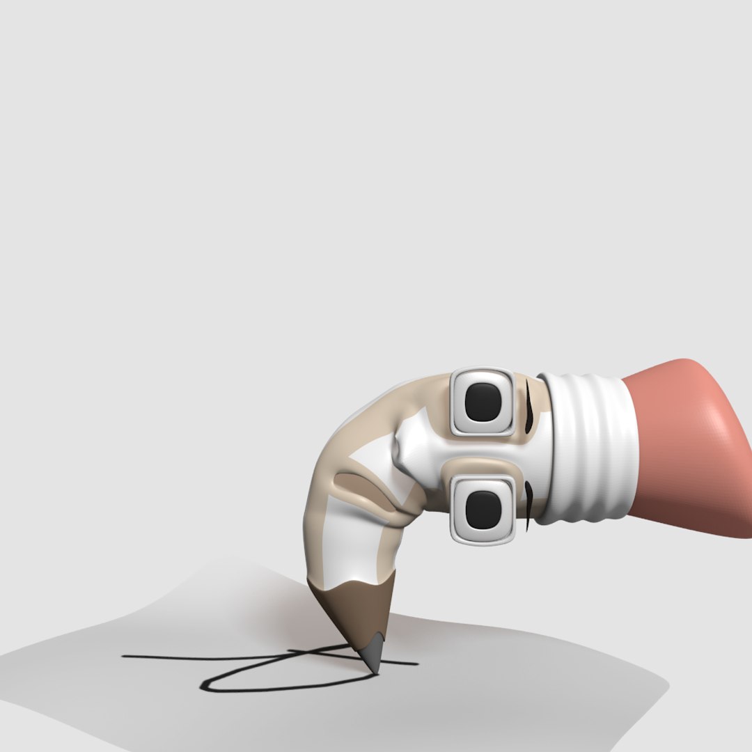 pen character 3d model