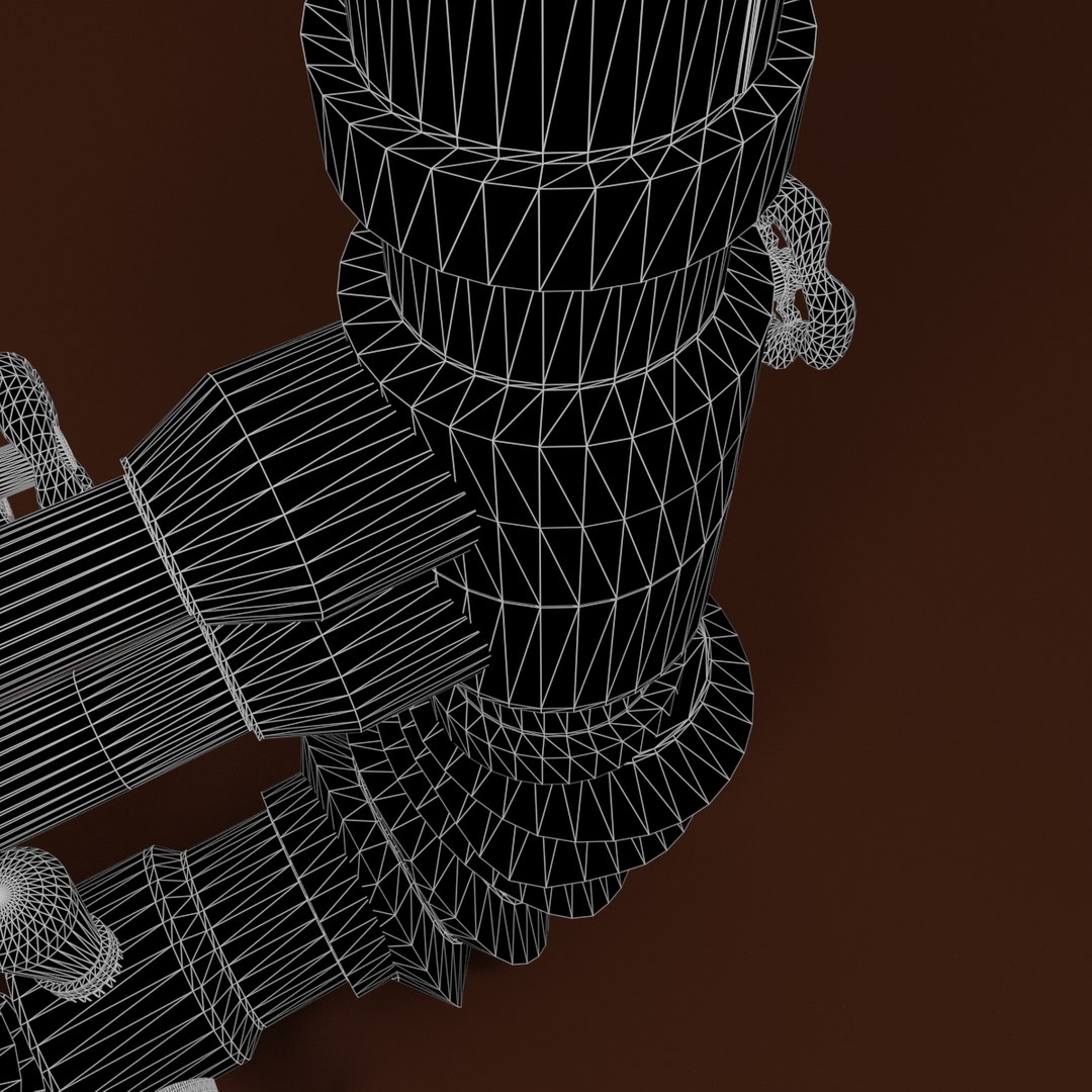 3D pipes cogs letter - TurboSquid 1420736