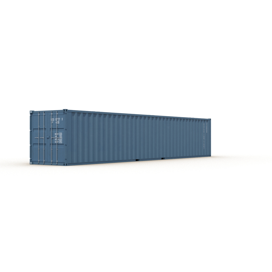 48 Ft Shipping Iso Container 3d Model
