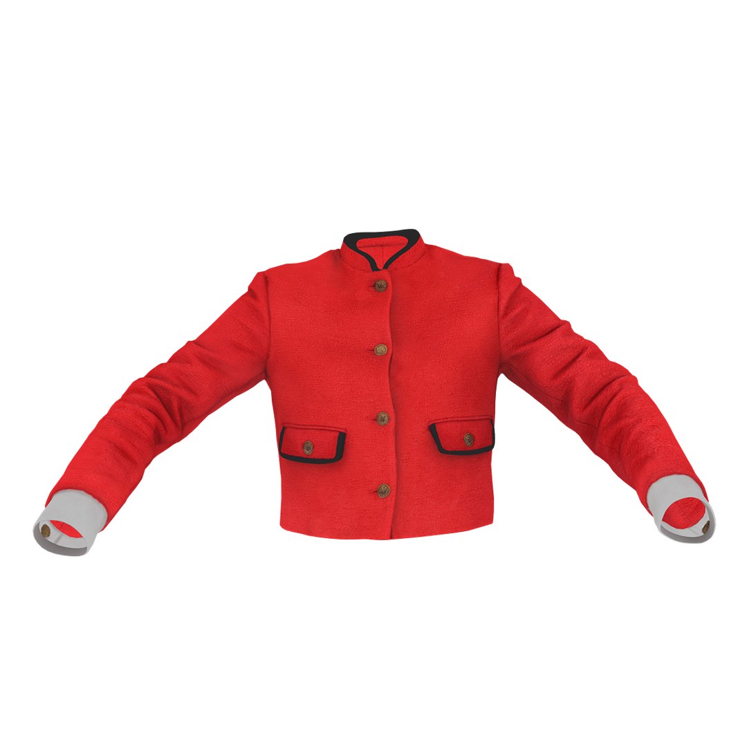 3D Game Ready Red Jacket - TurboSquid 2094401