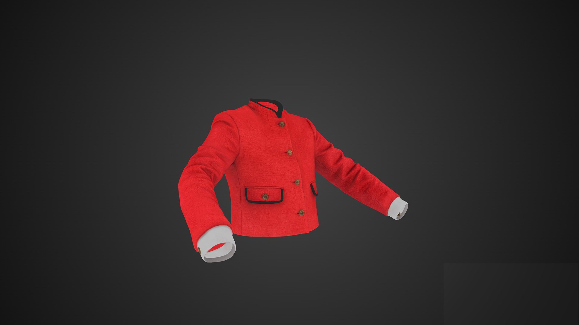 3D Game Ready Red Jacket - TurboSquid 2094401