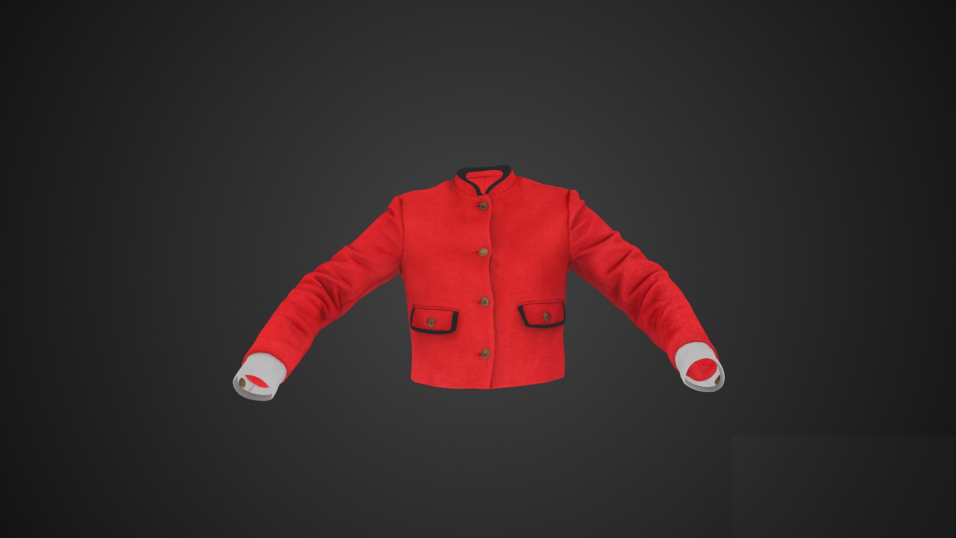 3D Game Ready Red Jacket - TurboSquid 2094401