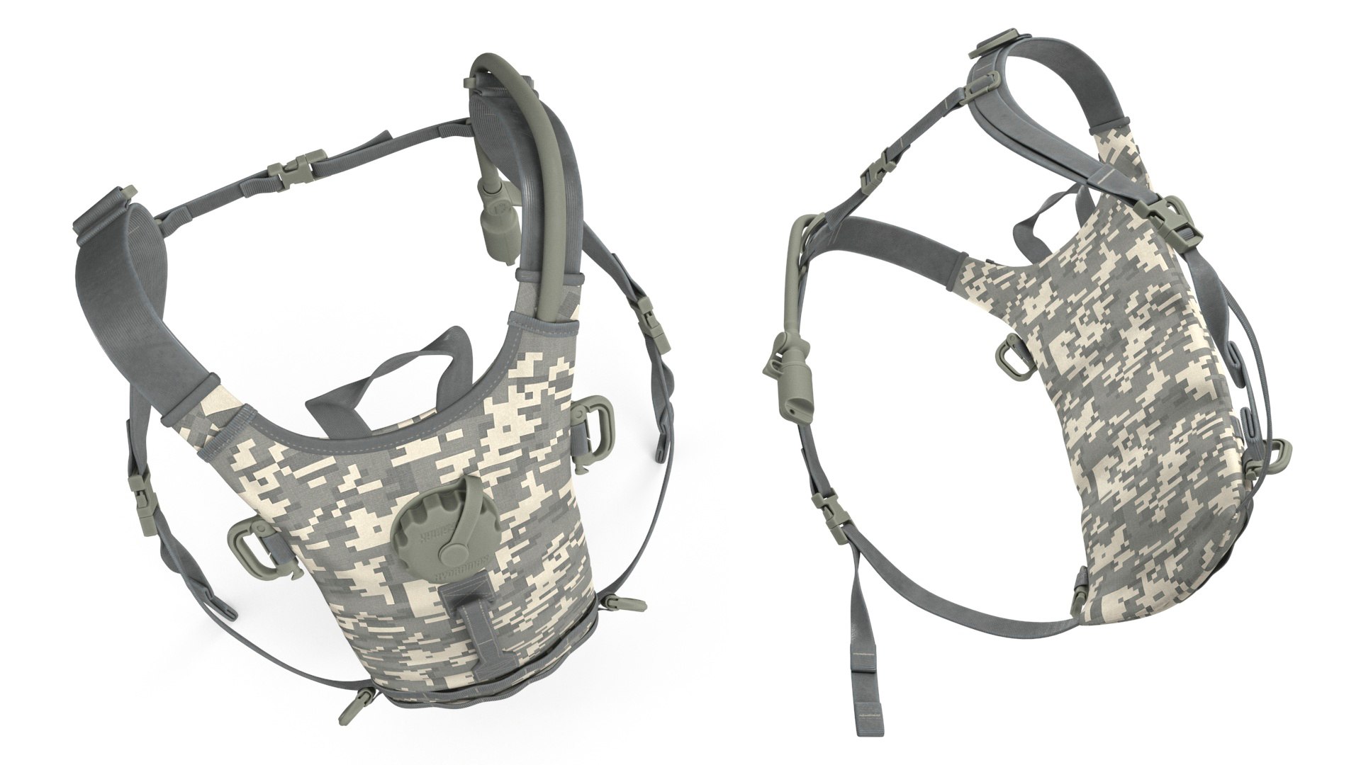 3D Military Hydration Backpack Carrier Worn Position - TurboSquid 2252642