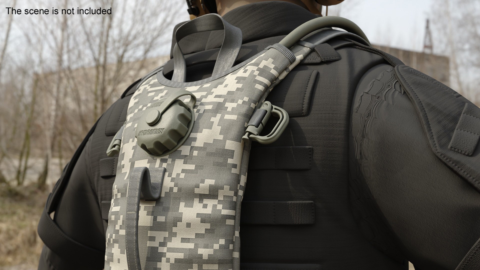 3D Military Hydration Backpack Carrier Worn Position - TurboSquid 2252642