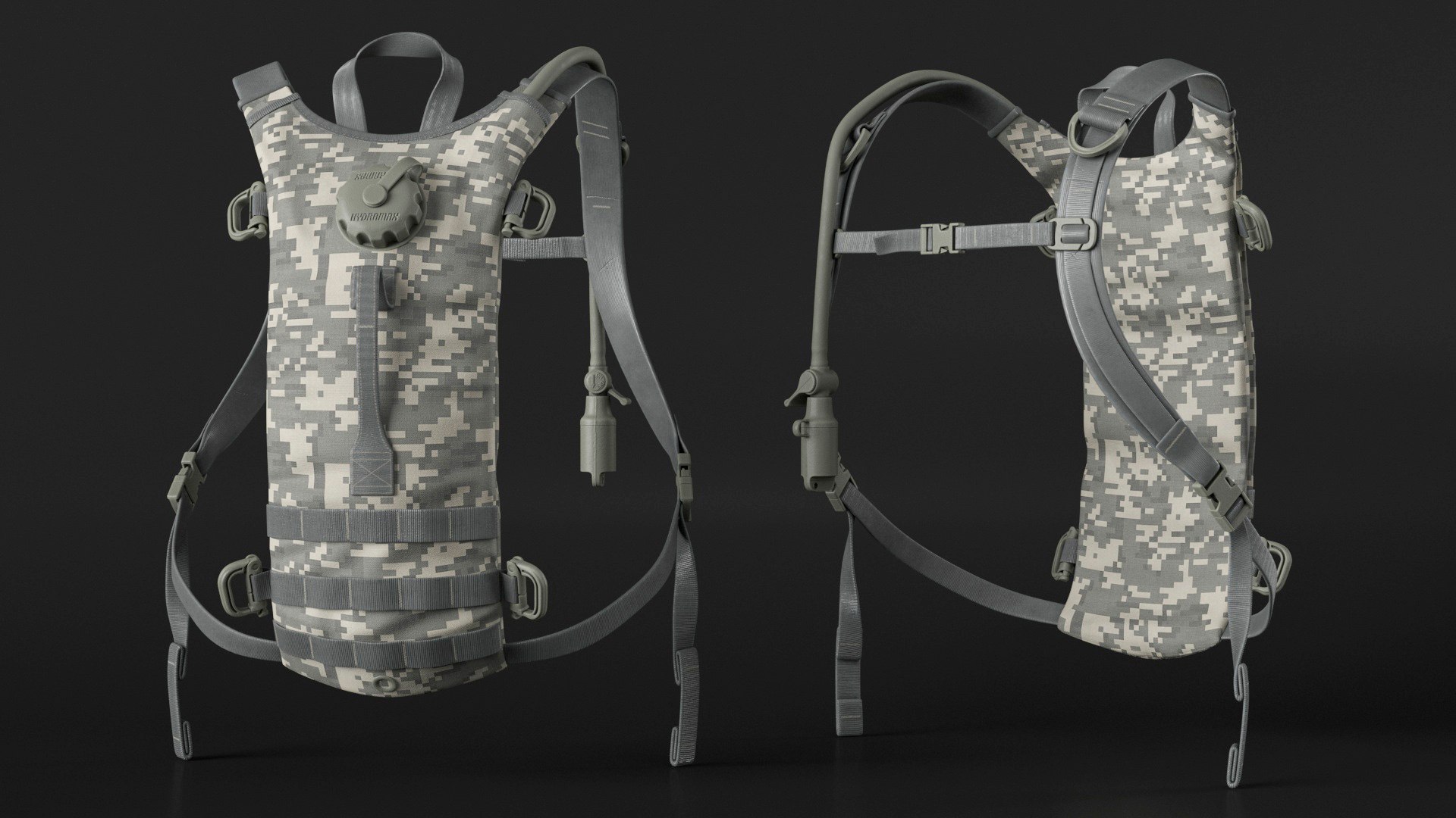3D Military Hydration Backpack Carrier Worn Position - TurboSquid 2252642