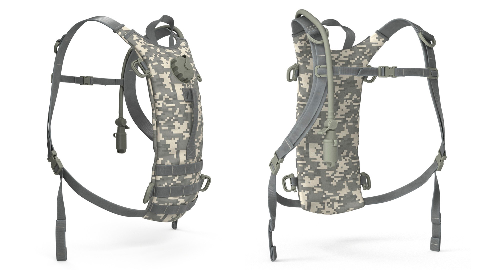3D Military Hydration Backpack Carrier Worn Position - TurboSquid 2252642