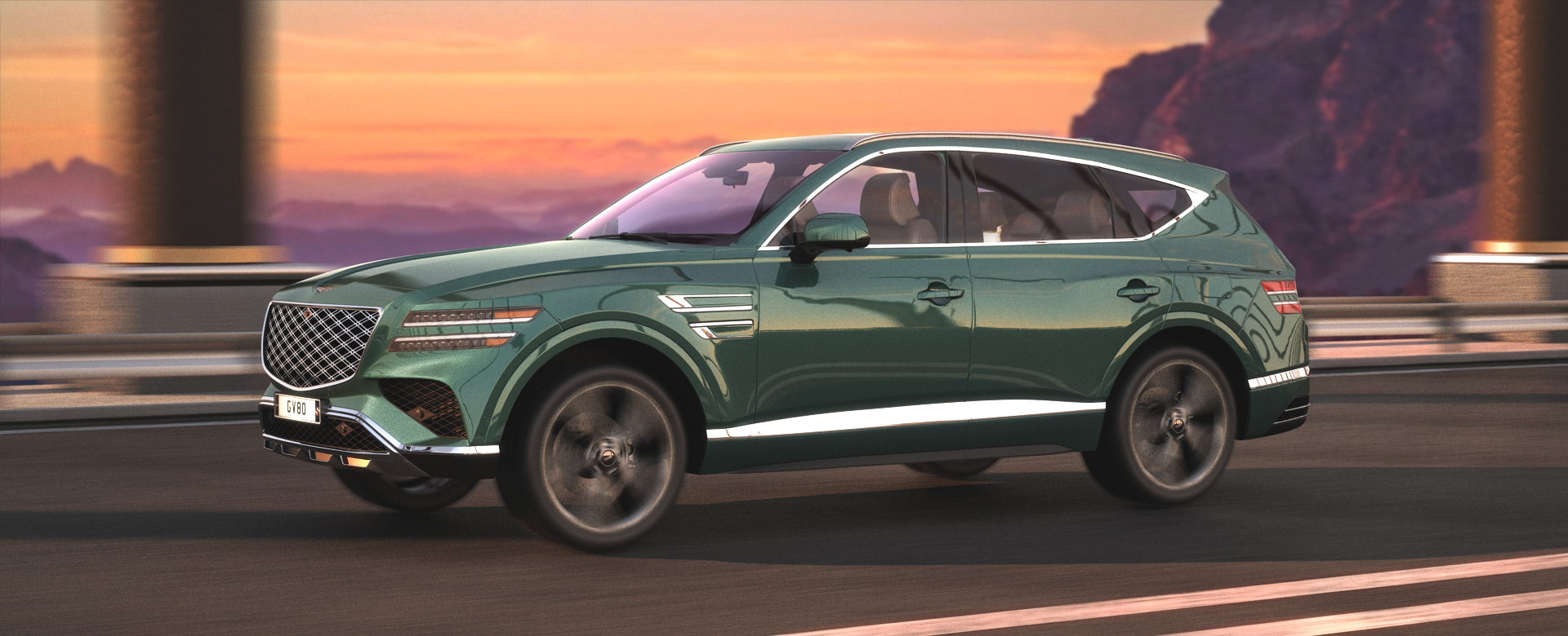 3D Model Genesis GV80 2024 With Interior - TurboSquid 2240136