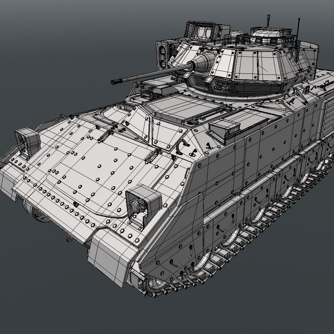 3d m2a2 bradley tank model