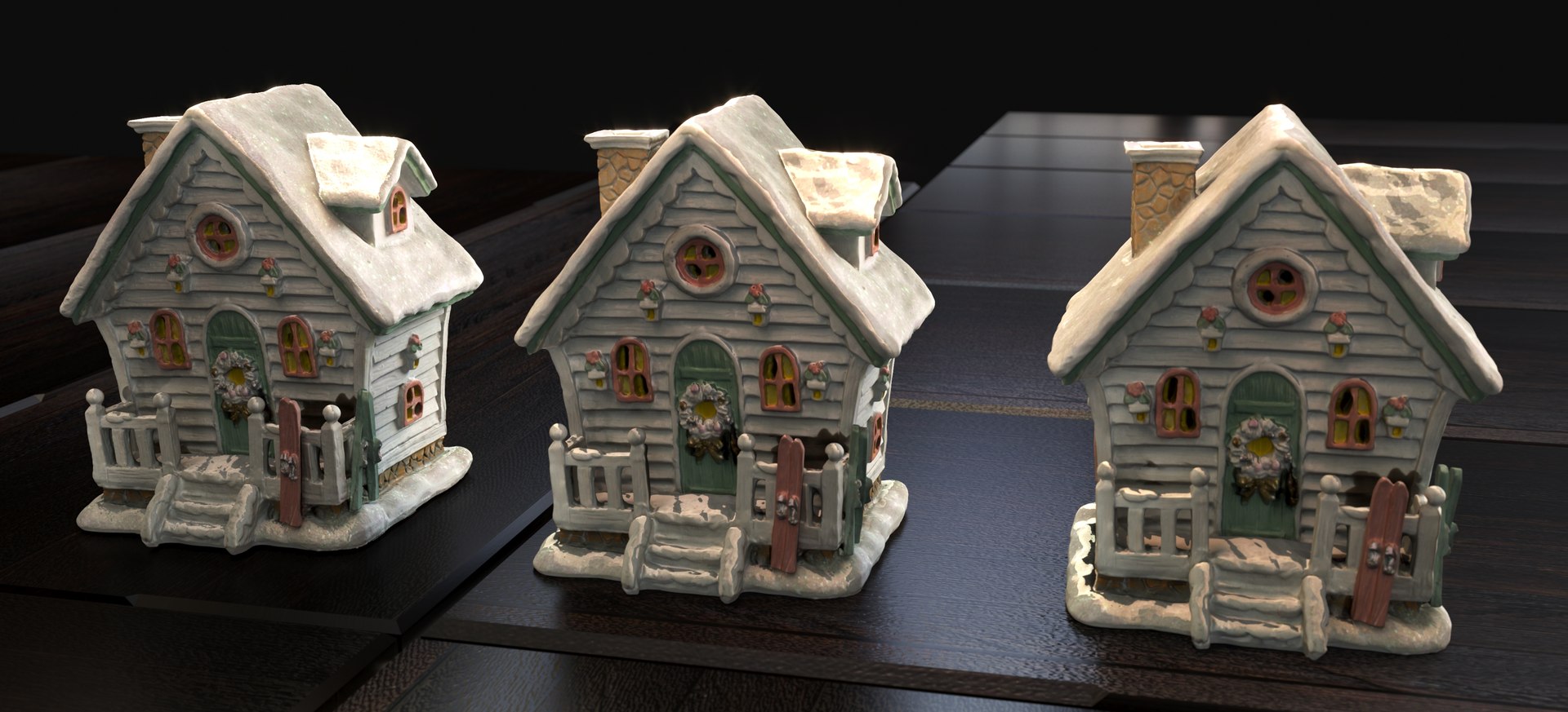 3D White Christmas House 2020 Model - TurboSquid 1519937