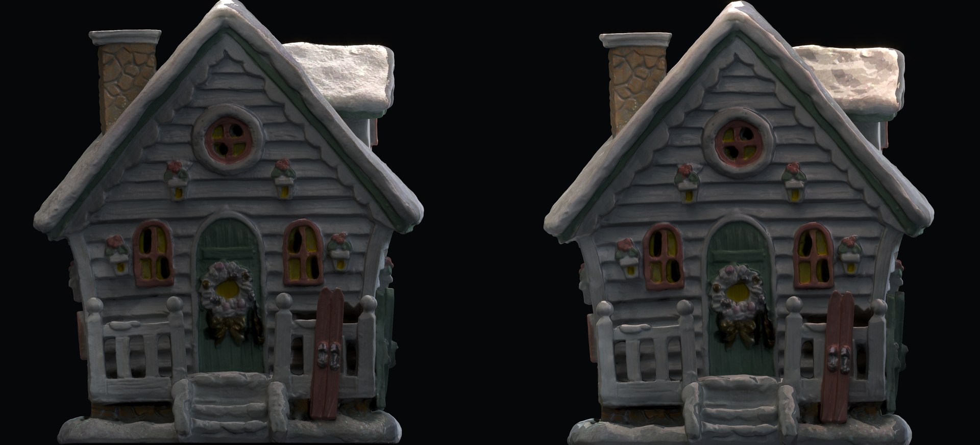 3D White Christmas House 2020 Model - TurboSquid 1519937