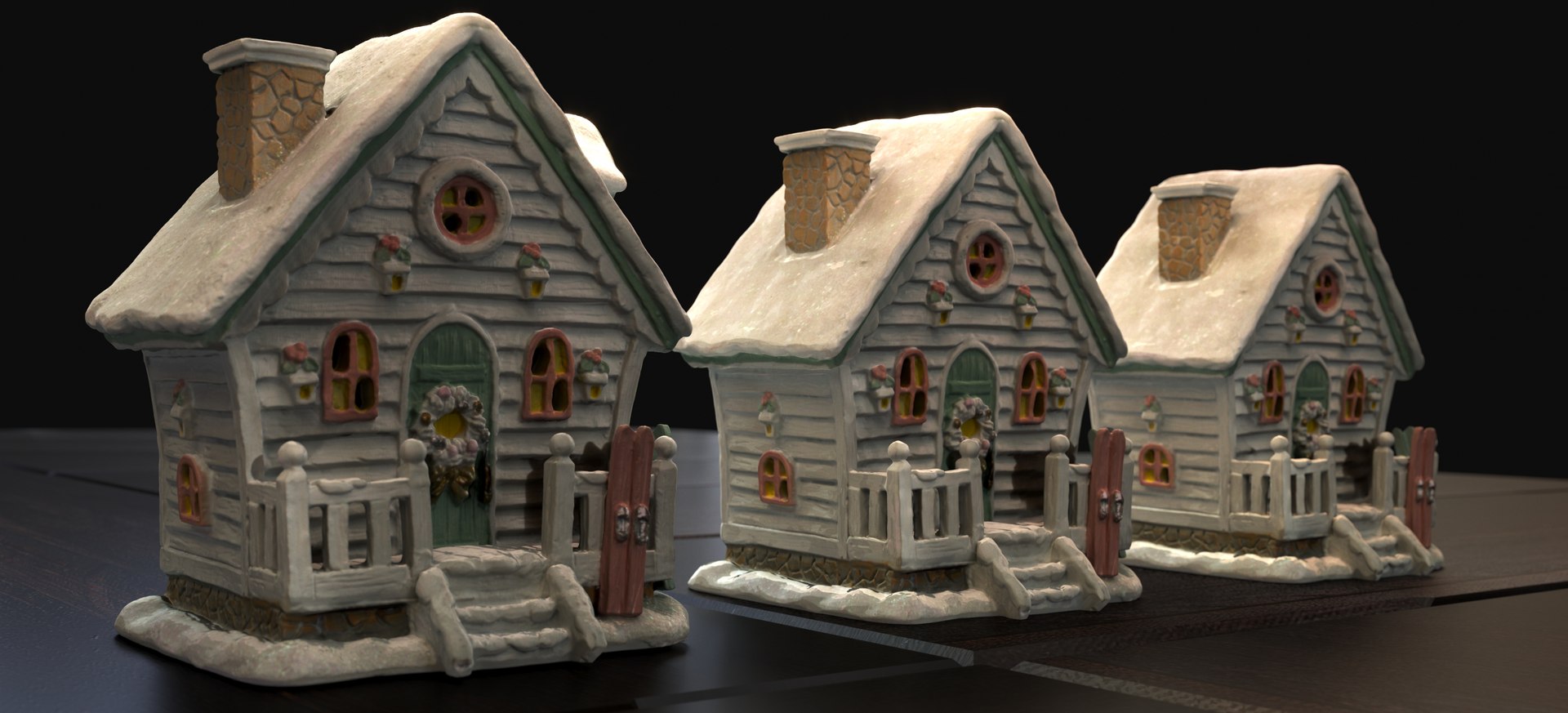 3D White Christmas House 2020 Model - TurboSquid 1519937