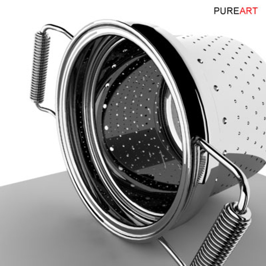 Cookware Pot Colander 3d Model