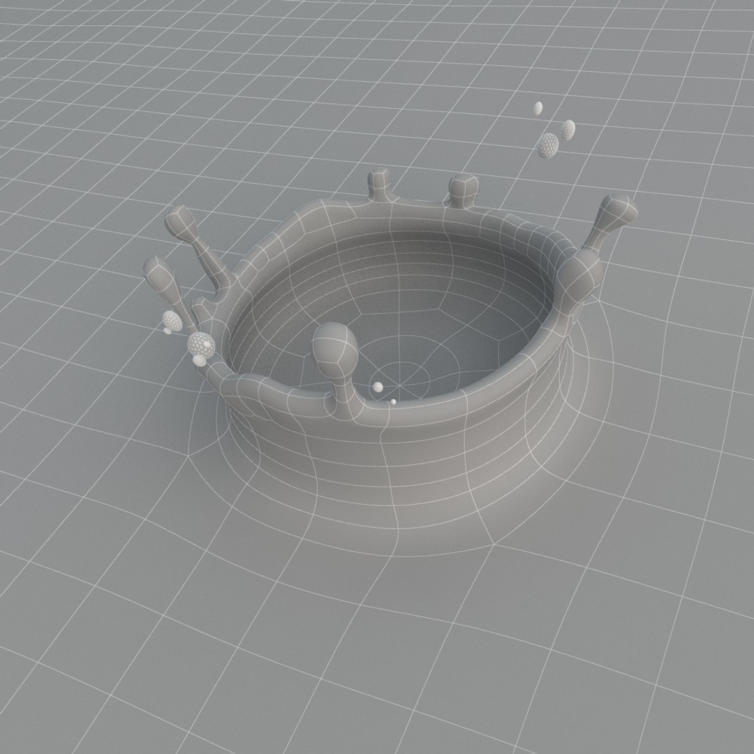 3d max milk drop