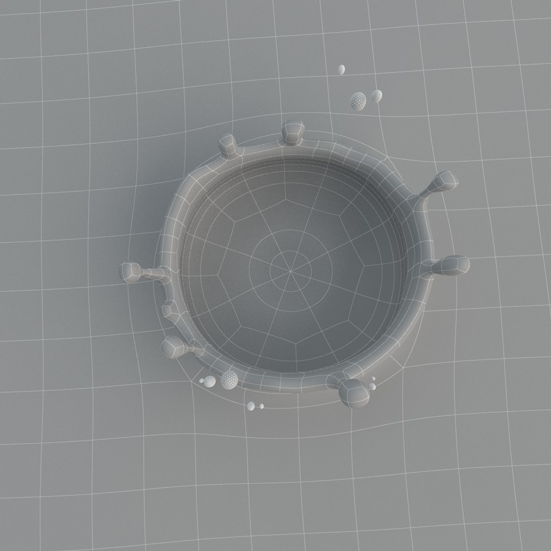 3d max milk drop