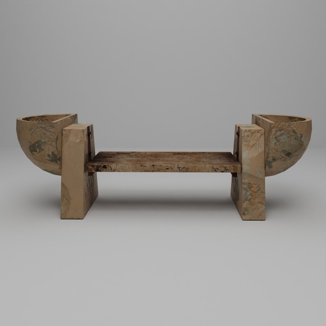 Old Street Bench 3D model - TurboSquid 1972872