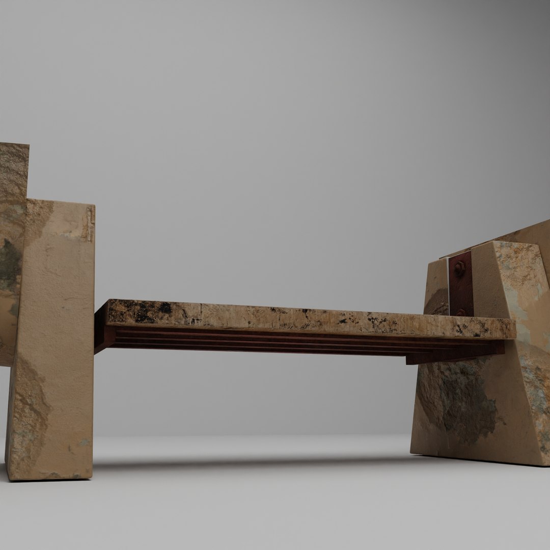 Old Street Bench 3D model - TurboSquid 1972872