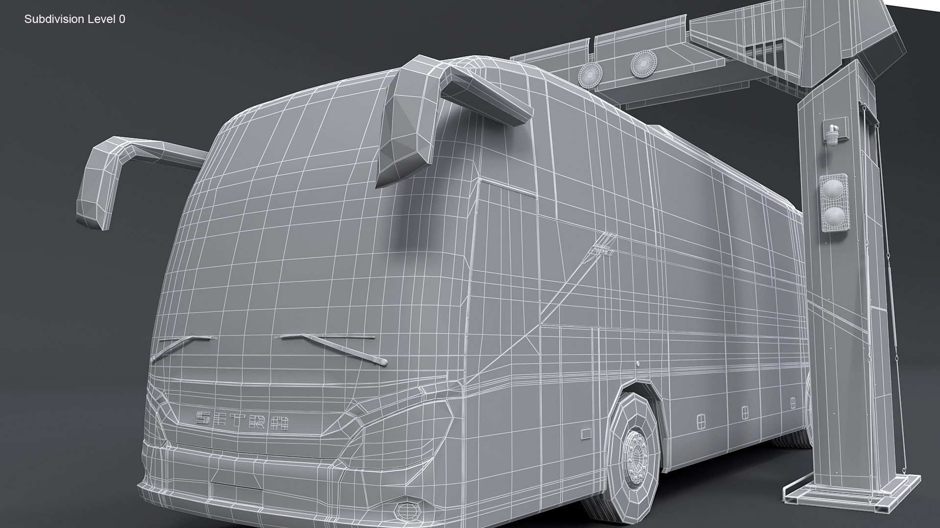 Border X-Ray Gate And Bus 3D - TurboSquid 1830576