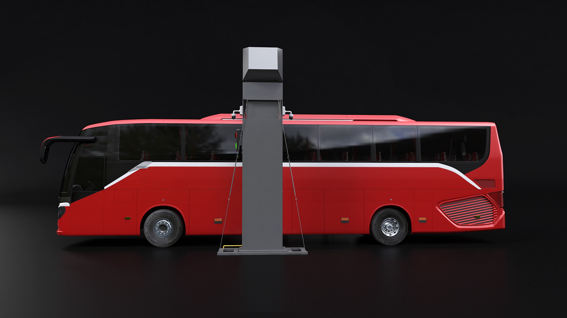 Border X-Ray Gate And Bus 3D - TurboSquid 1830576