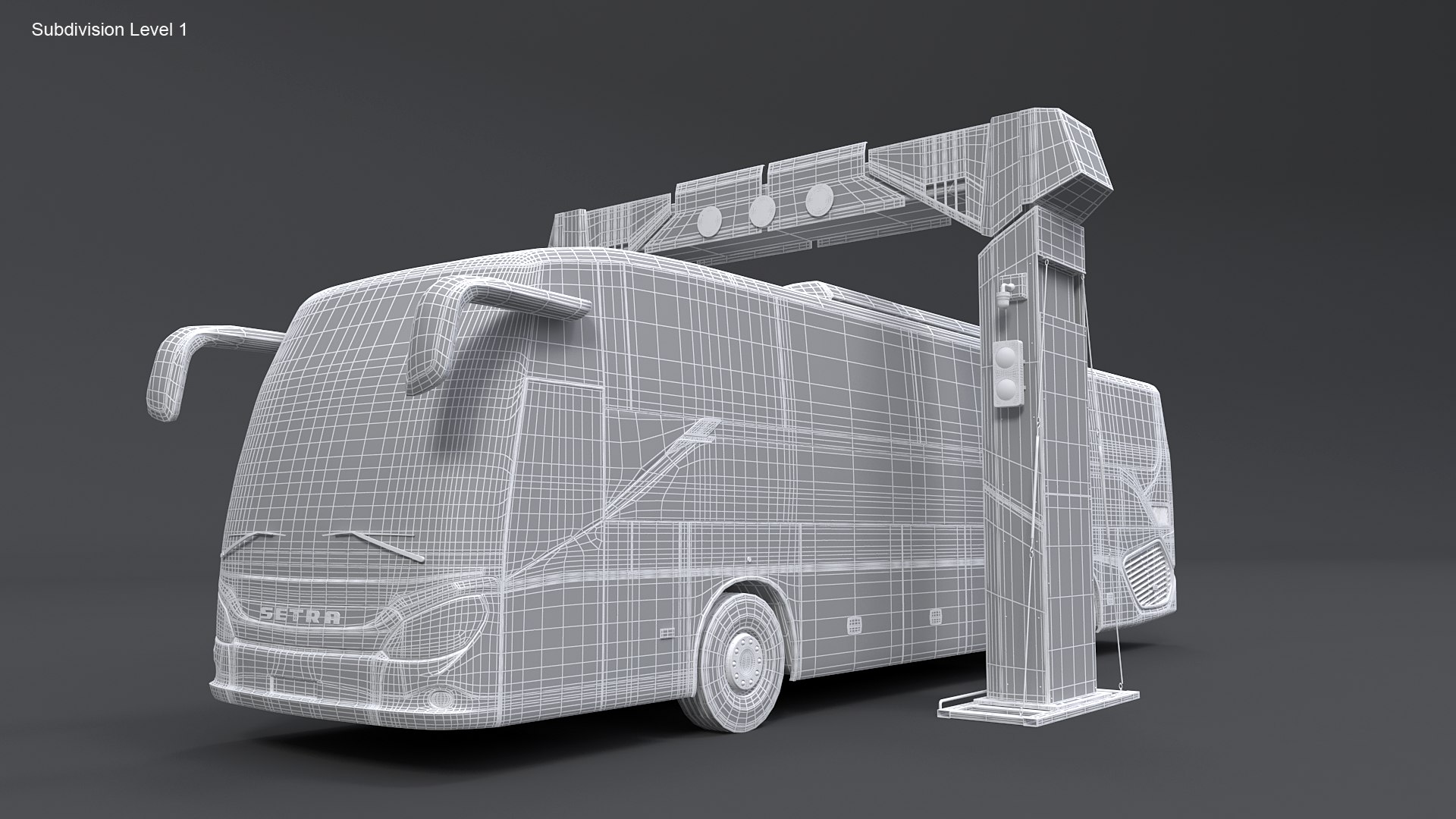 Border X-Ray Gate And Bus 3D - TurboSquid 1830576