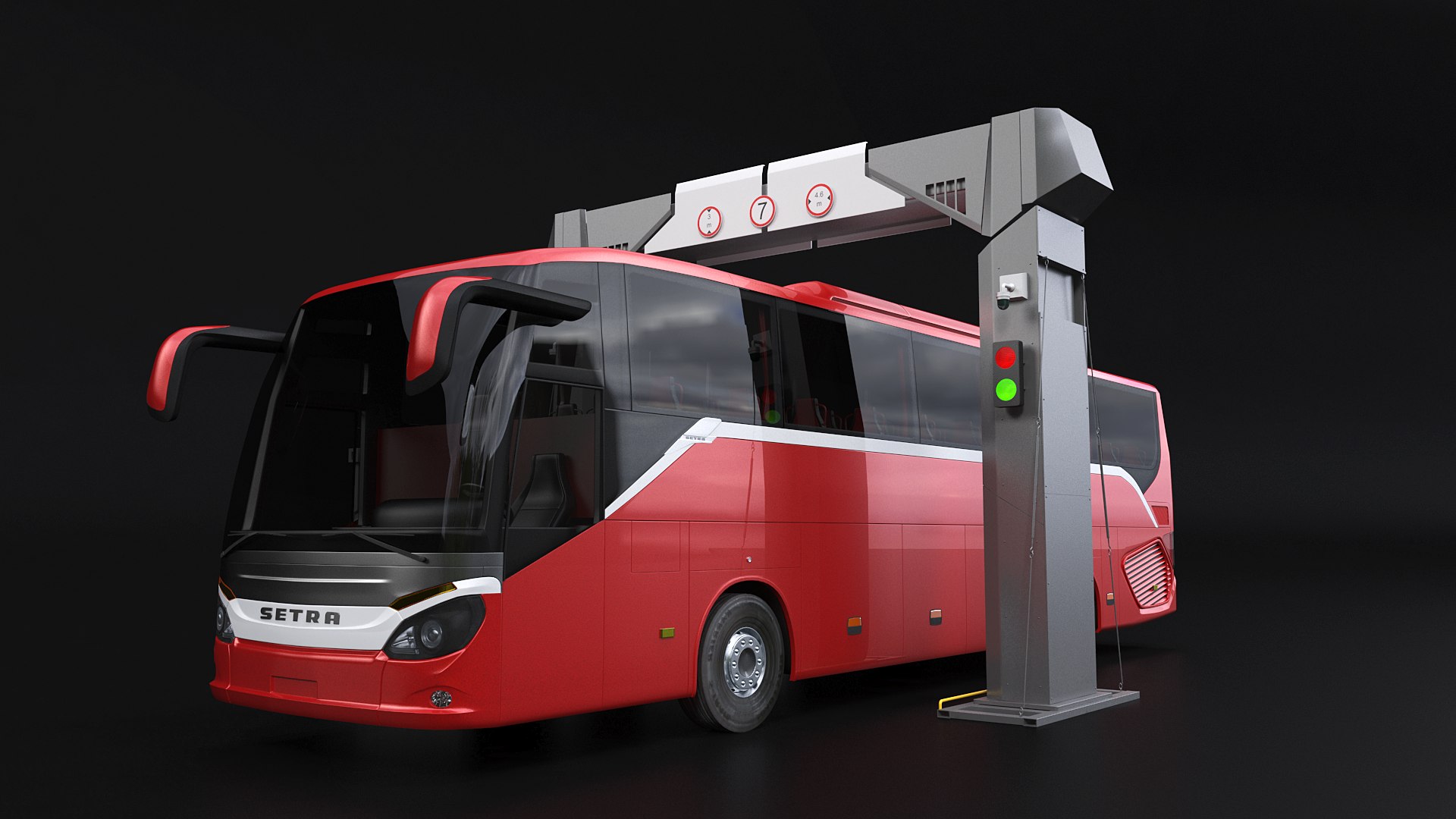 Border X-Ray Gate And Bus 3D - TurboSquid 1830576