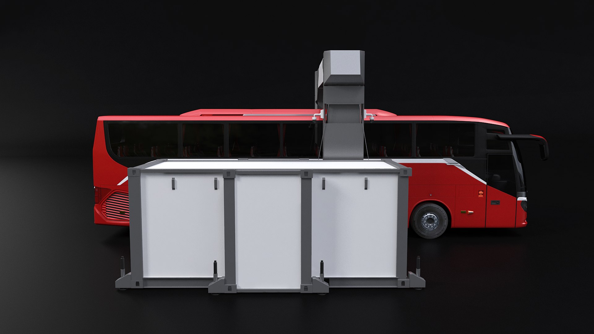 Border X-Ray Gate And Bus 3D - TurboSquid 1830576