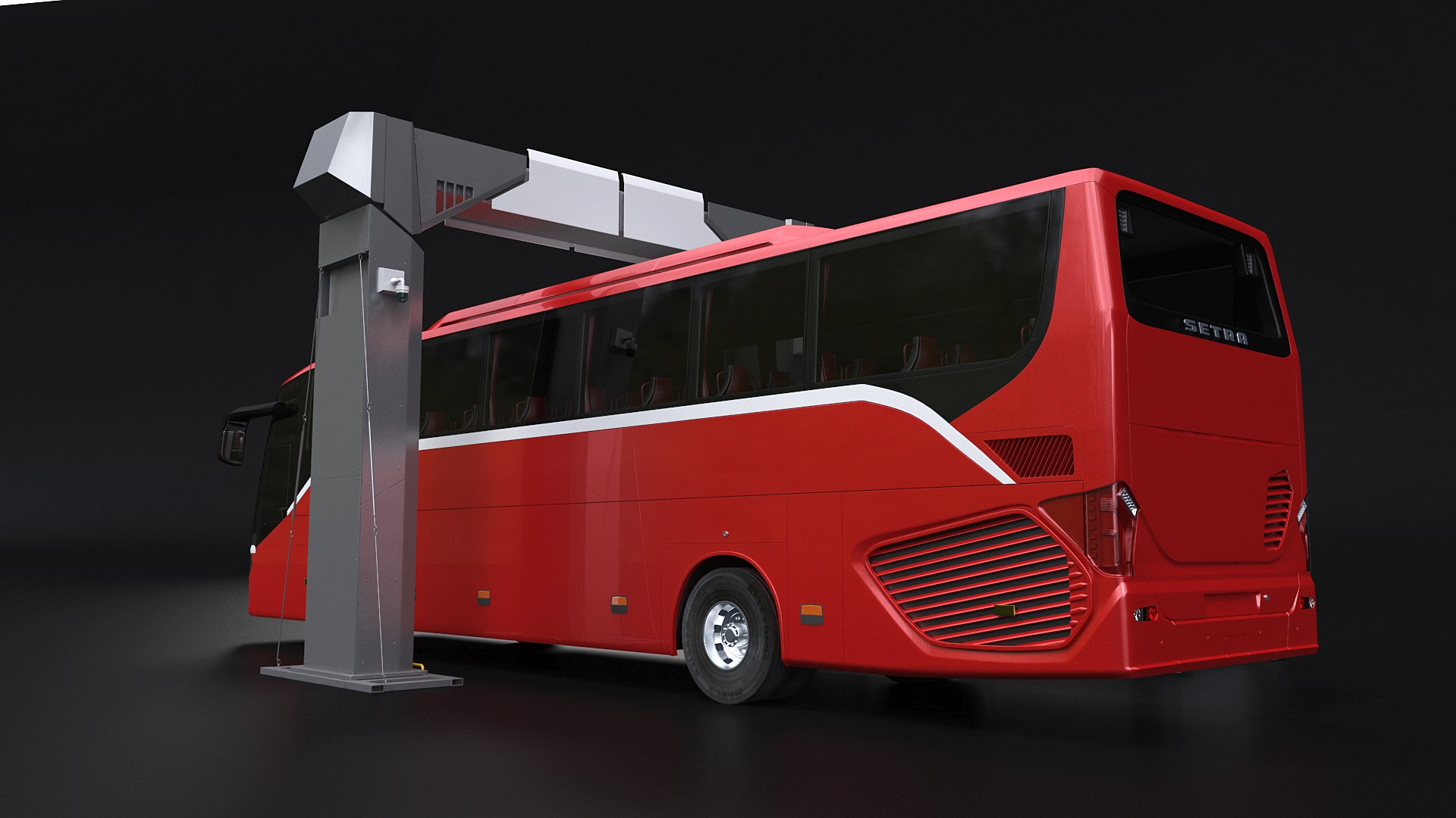 Border X-Ray Gate And Bus 3D - TurboSquid 1830576