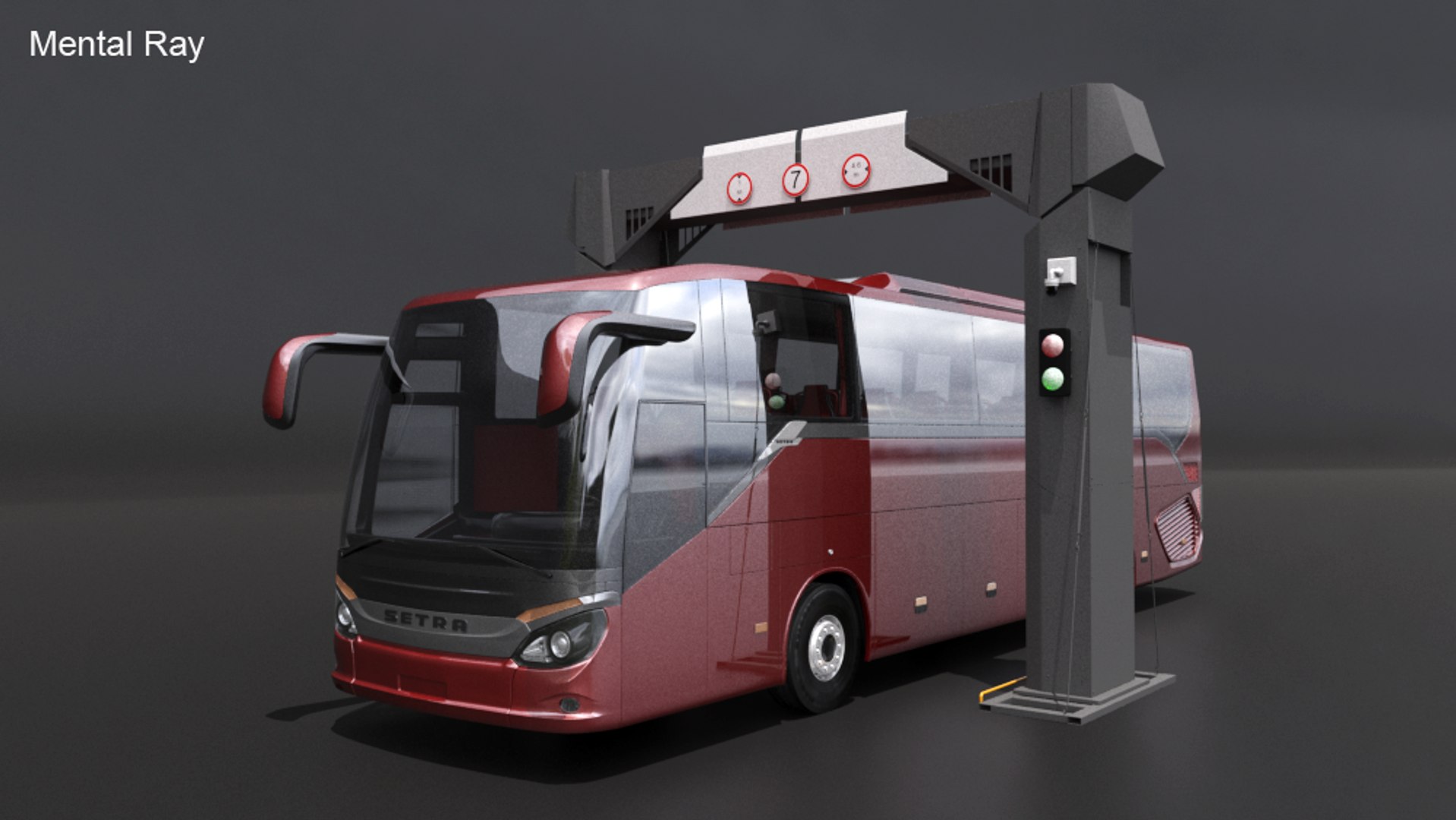 Border X-Ray Gate And Bus 3D - TurboSquid 1830576