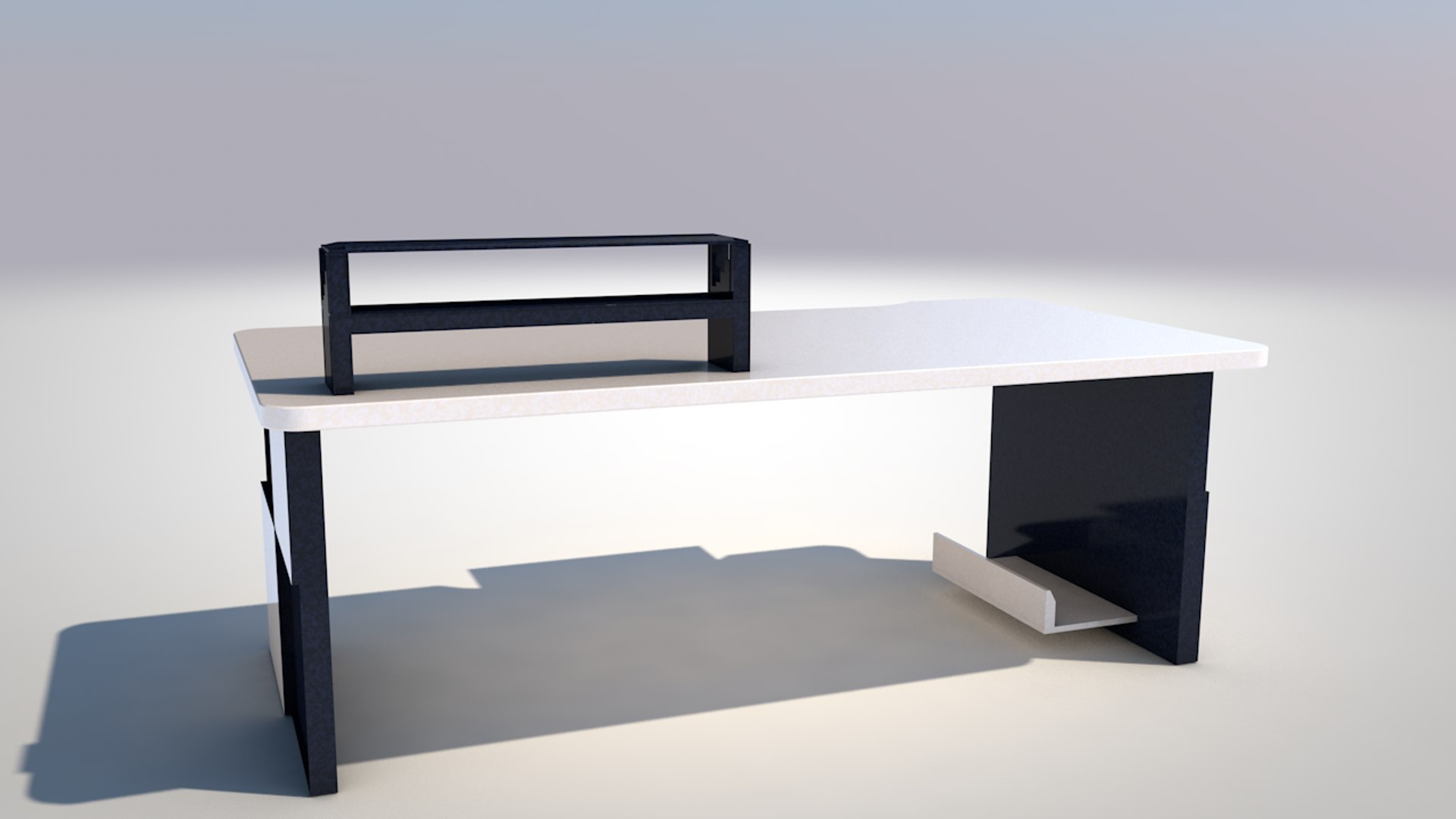 Minimalistic computer desk model - TurboSquid 1408130