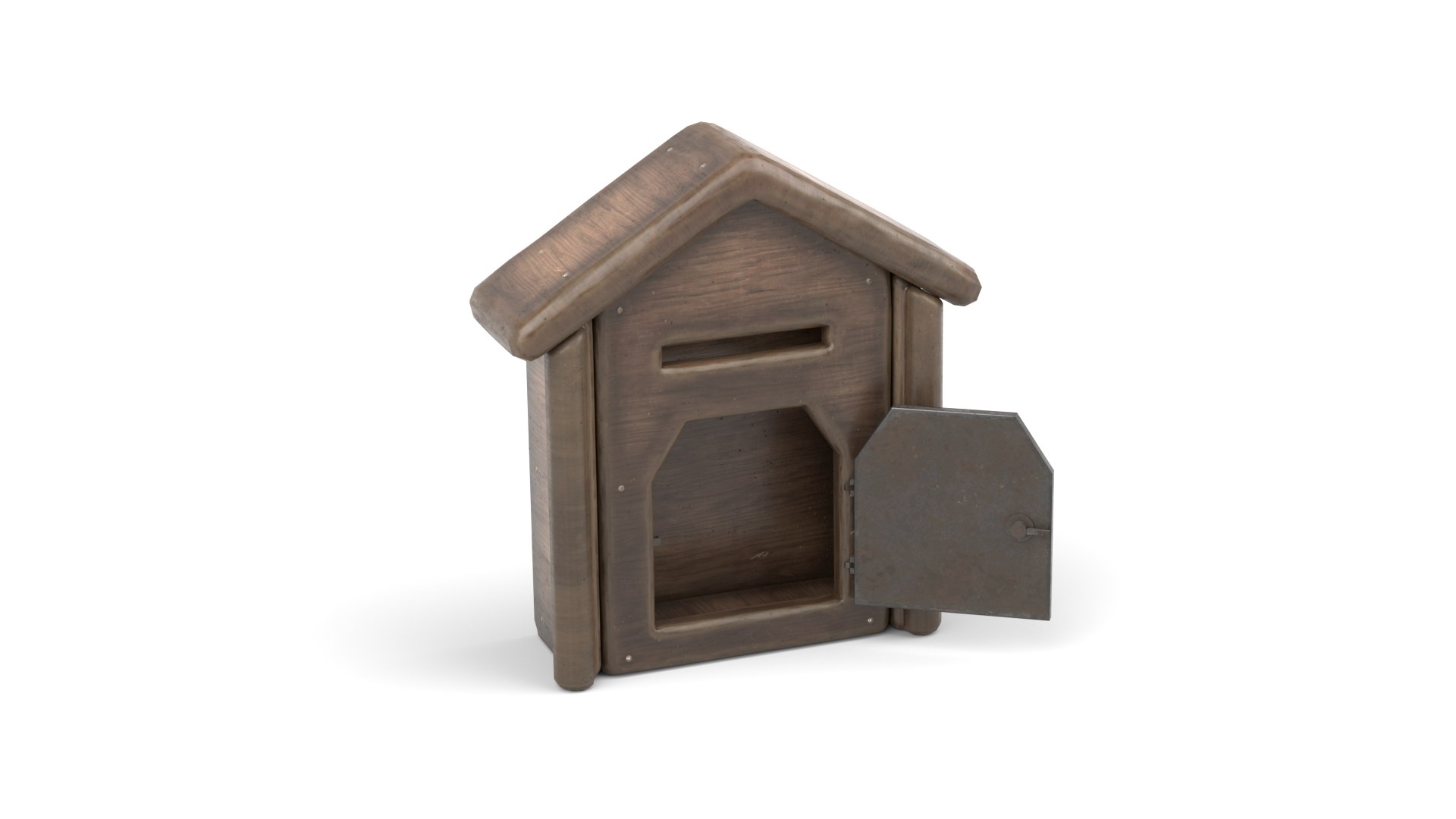 Wooden Post Box 3D - TurboSquid 1714779