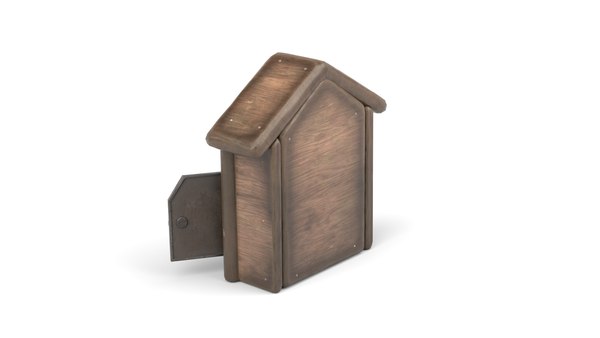 Wooden Post Box 3D - TurboSquid 1714779